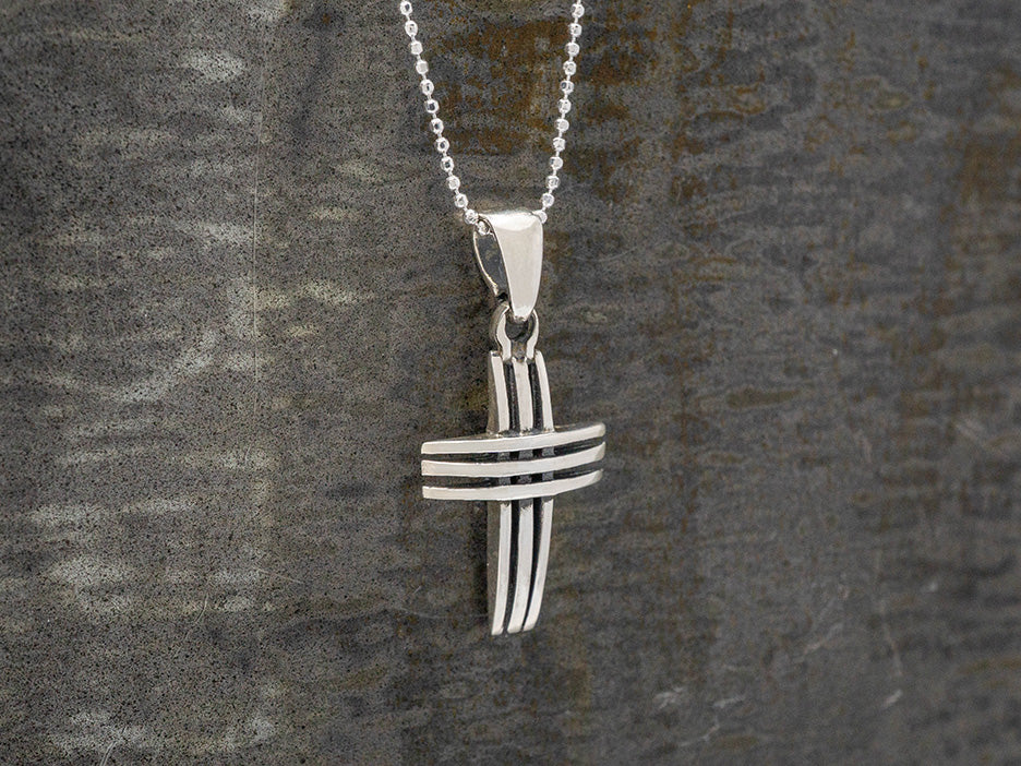 3 Bar Cross Pendant – Corazon Sterling Silver from Taxco